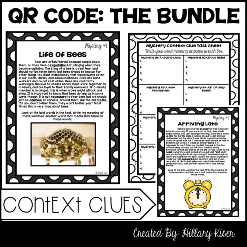 QR Code Literacy Activities: 5th and 6th Grade Bundle | Teaching Resources