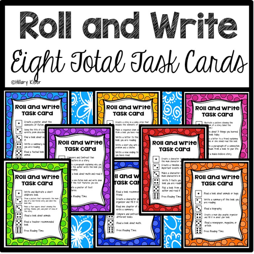 Roll and Write Reading Task Cards | Teaching Resources