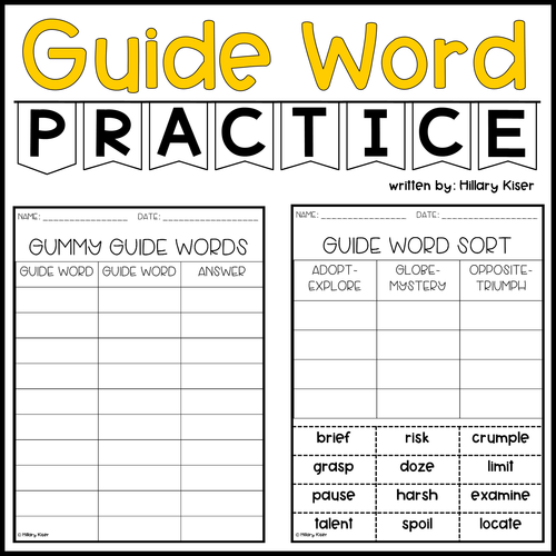 Guide Word Practice | Teaching Resources
