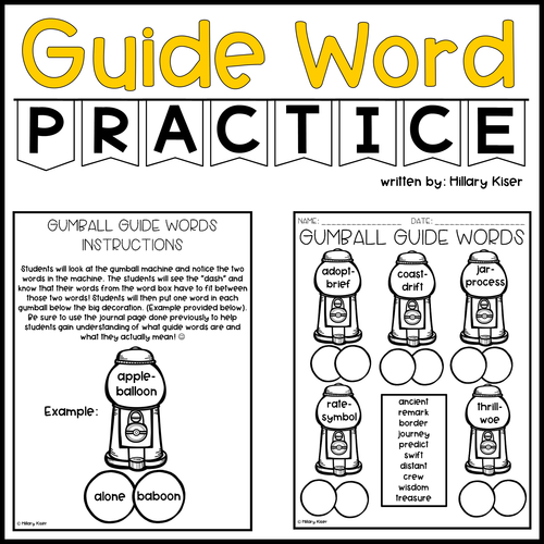 Guide Word Practice | Teaching Resources