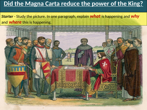 Changing Power of Monarchy (The Magna Carta) | Teaching Resources