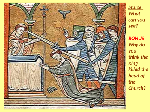 The Murder of Thomas Becket | Teaching Resources