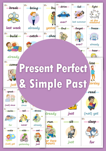 Present Perfect & Simple Past Card Game | Teaching Resources