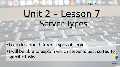 7. ICT > iGCSE > Edexcel > Unit 2 > Connectivity > Server Types ... 7. ICT > iGCSE > Edexcel > Unit 2 > Connectivity > Server Types ...