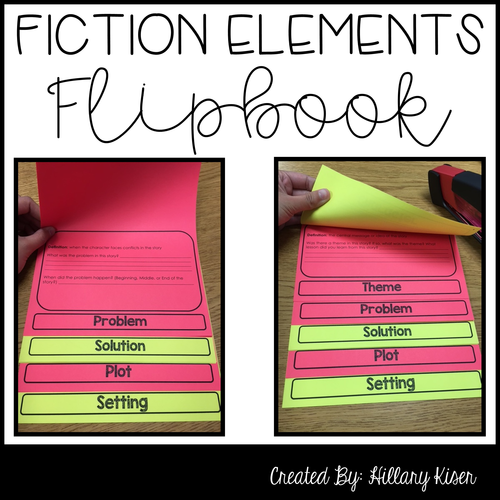 Fiction Elements Flipbook | Teaching Resources