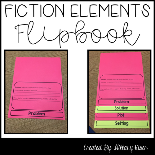 Fiction Elements Flipbook | Teaching Resources