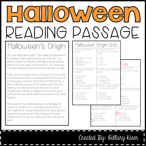 Halloween Reading Passage | Teaching Resources