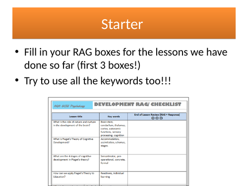 DEVELOPMENT TOPIC - NEW AQA GCSE PSYCHOLOGY (9-1) | Teaching Resources DEVELOPMENT TOPIC - NEW AQA GCSE PSYCHOLOGY (9-1) | Teaching Resources