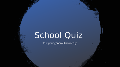 Back to School Quiz | Teaching Resources