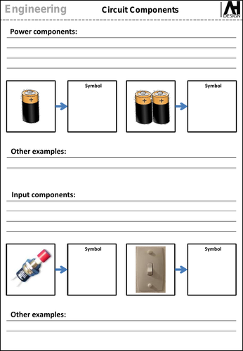 Circuit Components Worksheets | Teaching Resources