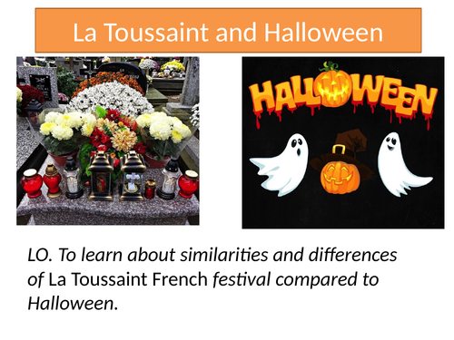 French Toussaint Halloween Lesson with activities | Teaching Resources