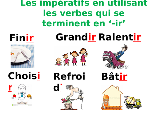 French: The imperative using '-ir' verbs (Key Stage 3) | Teaching Resources