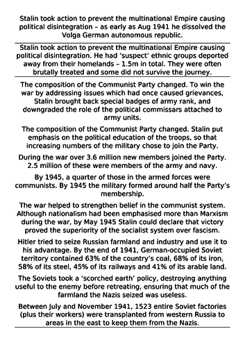 AQA A-Level Tsarist & Communist Russia Lesson 83 (Impact of War 1 ...