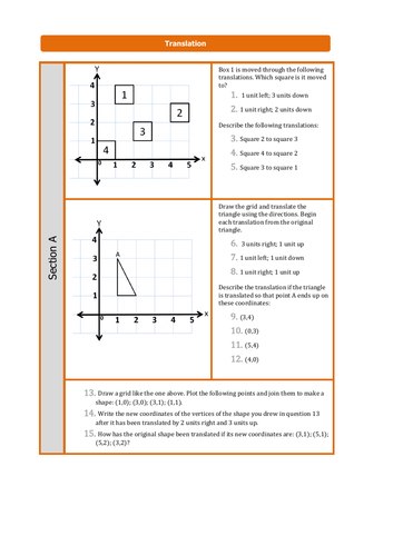 Geometry Position and Direction Year 6 Block 4 Week 11 | Teaching Resources