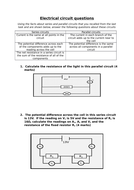 Edexcel GCSE Combined Science Topic P10 (Electricity and their circuits ...