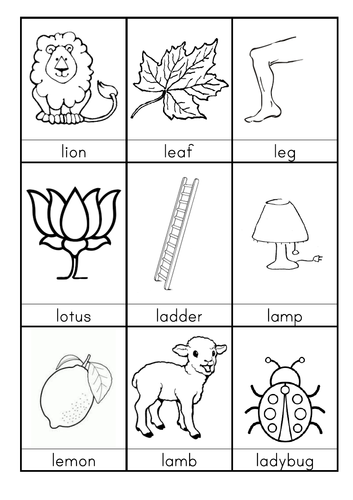 L words beginning with L flashcards | Teaching Resources