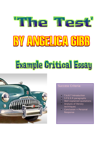 Critical Essay Writing Guide, 'The Test' by Angelica Gibbs, Detailed ...