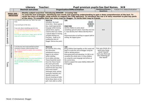 KS1 Talking for Writing: Dogger - Three Week Scheme of Work | Teaching ...