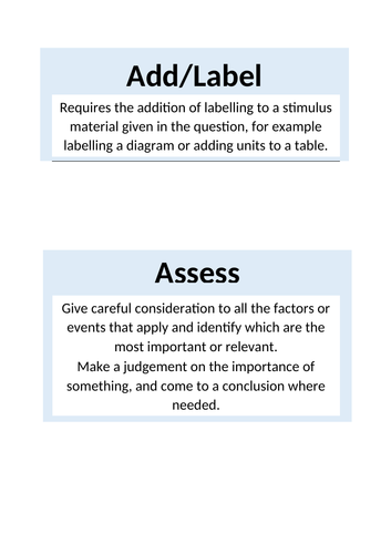 Command Word Display Words | Teaching Resources