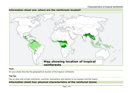 Characteristics of tropical rainforests | Teaching Resources
