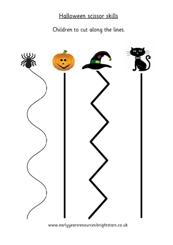 Halloween Scissor Skills activity | Teaching Resources