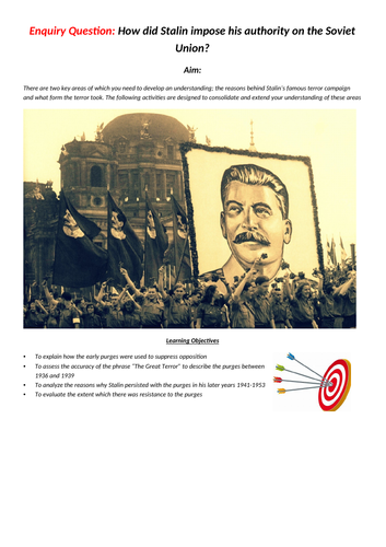 Enquiry Question: How did Stalin use violence, terror and fear to ...