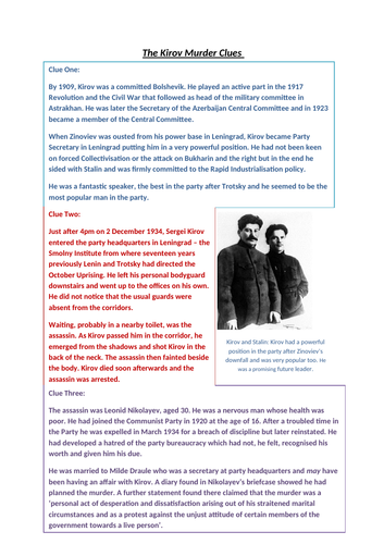 Enquiry Question: How did Stalin use violence, terror and fear to ...