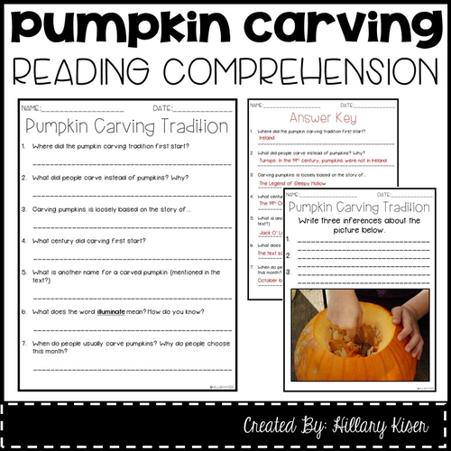 Leveled Text W: Pumpkin Carving | Teaching Resources