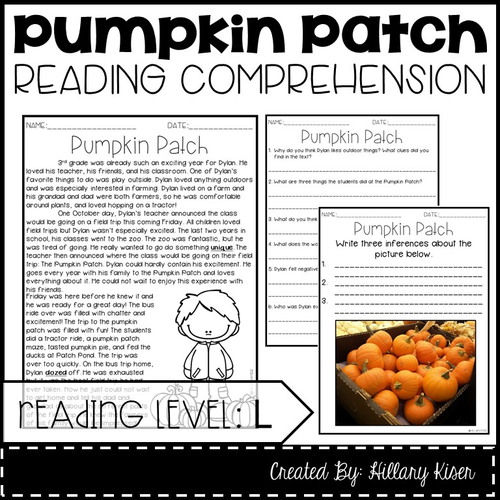 Leveled Text L: Pumpkin Patch | Teaching Resources