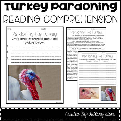 Leveled Text V: Pardoning of the Turkey | Teaching Resources