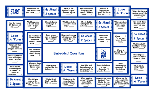 Embedded Questions Legal Size Text Board Game | Teaching Resources