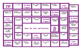 Have, Do, Like, and Favorites Legal Size Text Board Game | Teaching ...