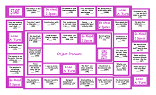 Object Pronouns Legal Size Text Board Game | Teaching Resources
