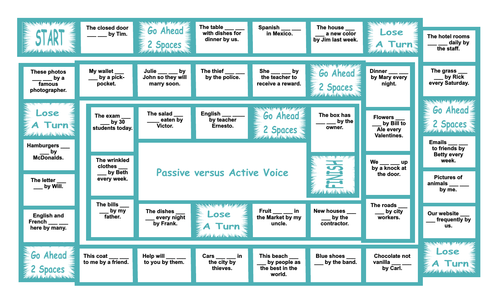 Passive versus Active Voice Legal Size Text Board Game | Teaching Resources