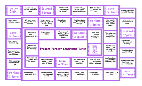 Present Perfect Tense Legal Size Text Board Game, 58% OFF