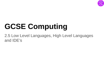 J276 Computing 2.5 Translators & facilities of languages | Teaching ...