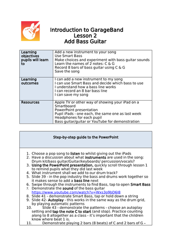 Introduction to GarageBand KS2 - 6 lessons | Teaching Resources