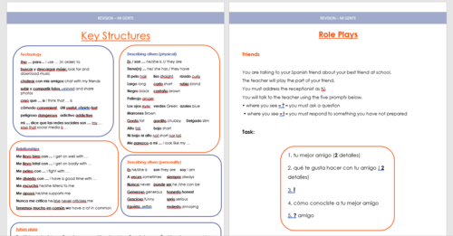 GCSE Revision Pack - Unit 3 Mi Gente | Teaching Resources