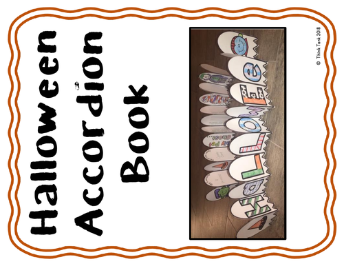 Halloween Accordion Book - Create your own! Choose from 26 Halloween ...