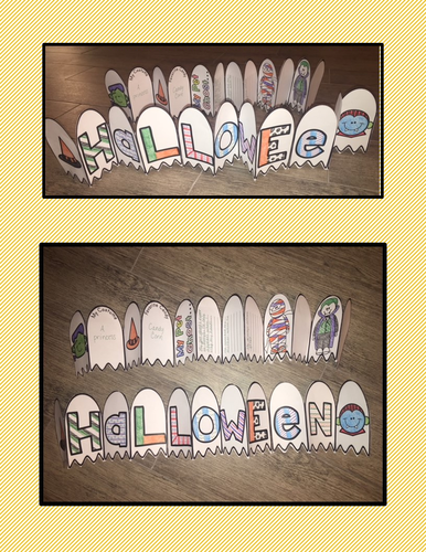 Halloween Accordion Book - Create your own! Choose from 26 Halloween ...