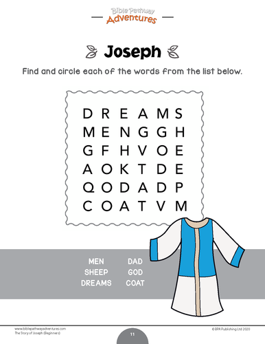 Joseph Activity Book for Beginners | Teaching Resources