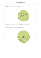 Circle Theorems worksheets for Maths GCSE | Teaching Resources