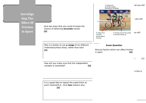 IB SEHS Sports Exercise Health Science AHL Topic 10 Friction and Drag ...