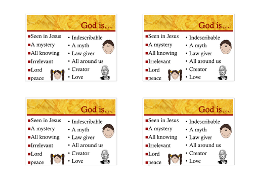 KS3 "Does God Exist?" Lessons one and two of a series | Teaching Resources