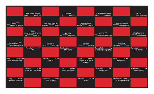 Passive versus Active Voice Legal Size Text Checkers Game | Teaching ...