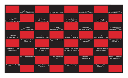 Past Simple Tense with Verb Be Legal Size Text Checkers Game | Teaching ...