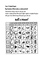 2D and 3D Roll A picasso portrait creation | Teaching Resources