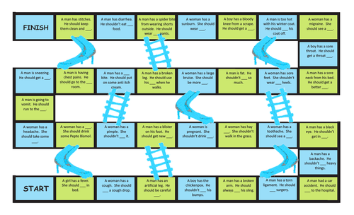 Advice Modals Legal Size Text Chutes and Ladders Game | Teaching Resources