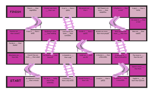 Comparative Adjectives Legal Size Text Chutes and Ladders Game ...
