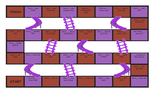 Possessive Adjectives and Possessive Case Legal Size Text Chutes and ...